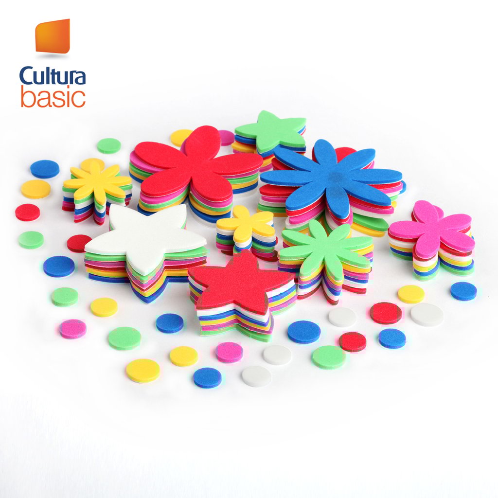 100 stickers fleurs - papier mousse - Gommettes - stickers - Découpage ...