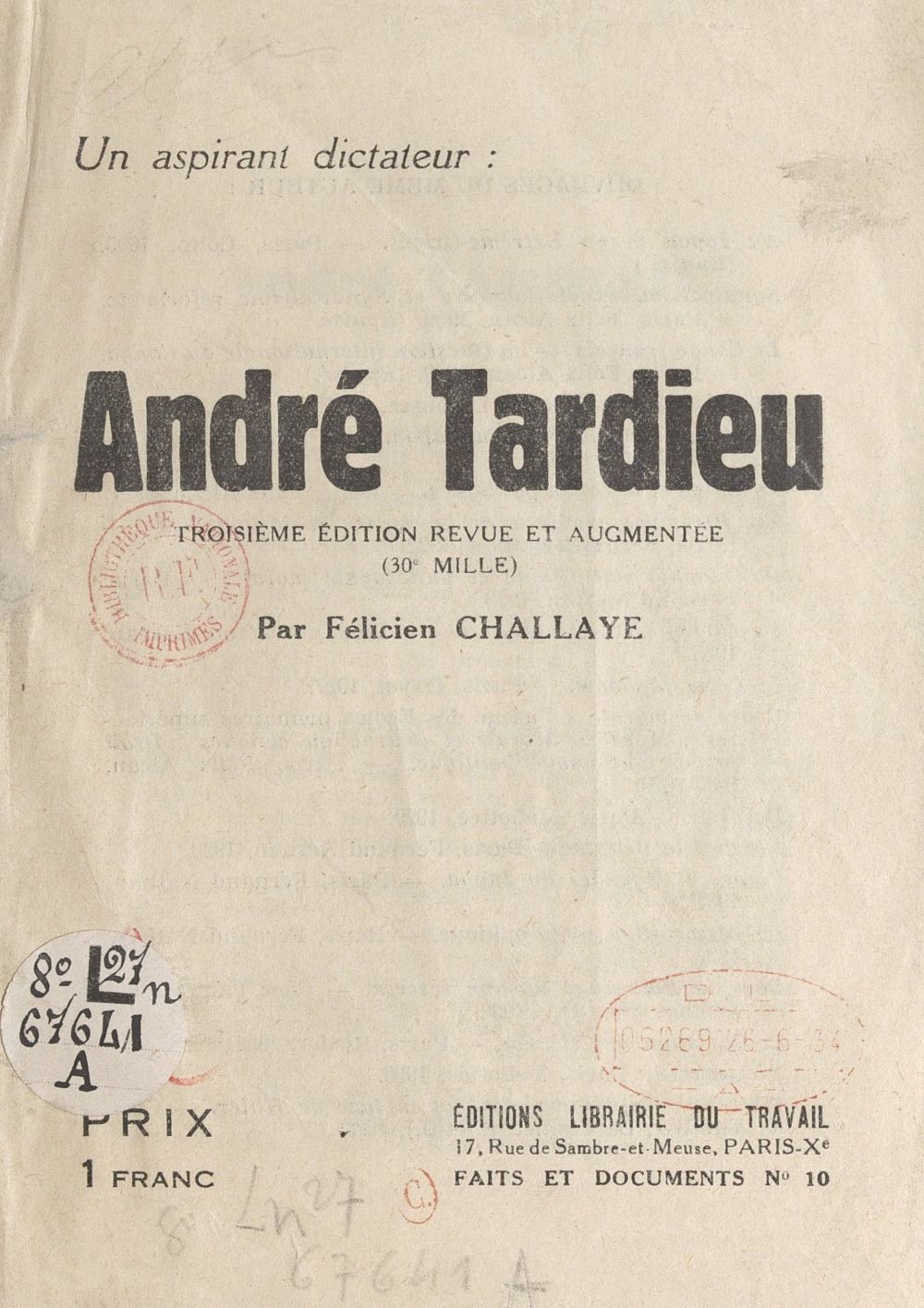 Un aspirant dictateur : André Tardieu - 9782307326816 - Ebook ...