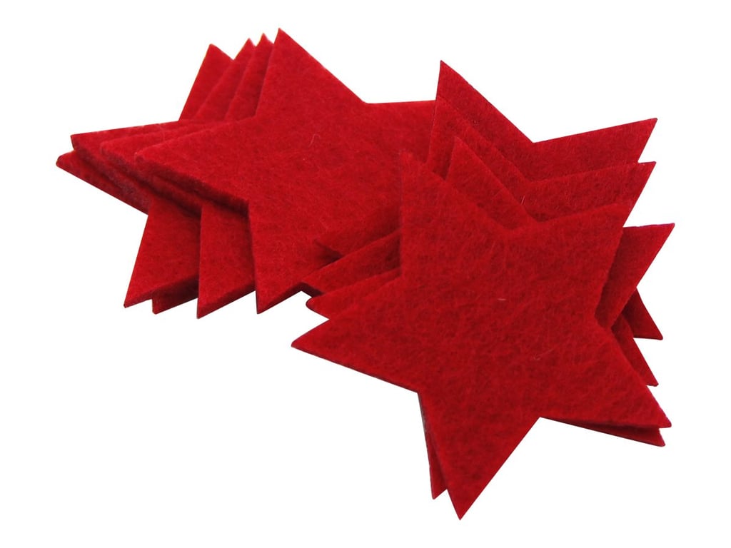 8 étoiles rouges en feutrine - 5 cm - Noël Scandinave - Customisation ...