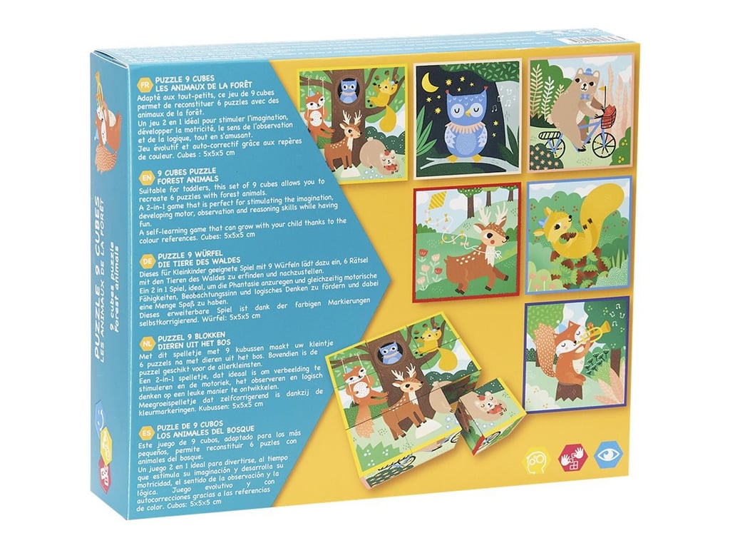 Puzzle 9 cubes – Les animaux de la forêt - Puzzle Cubes - Premiers ...