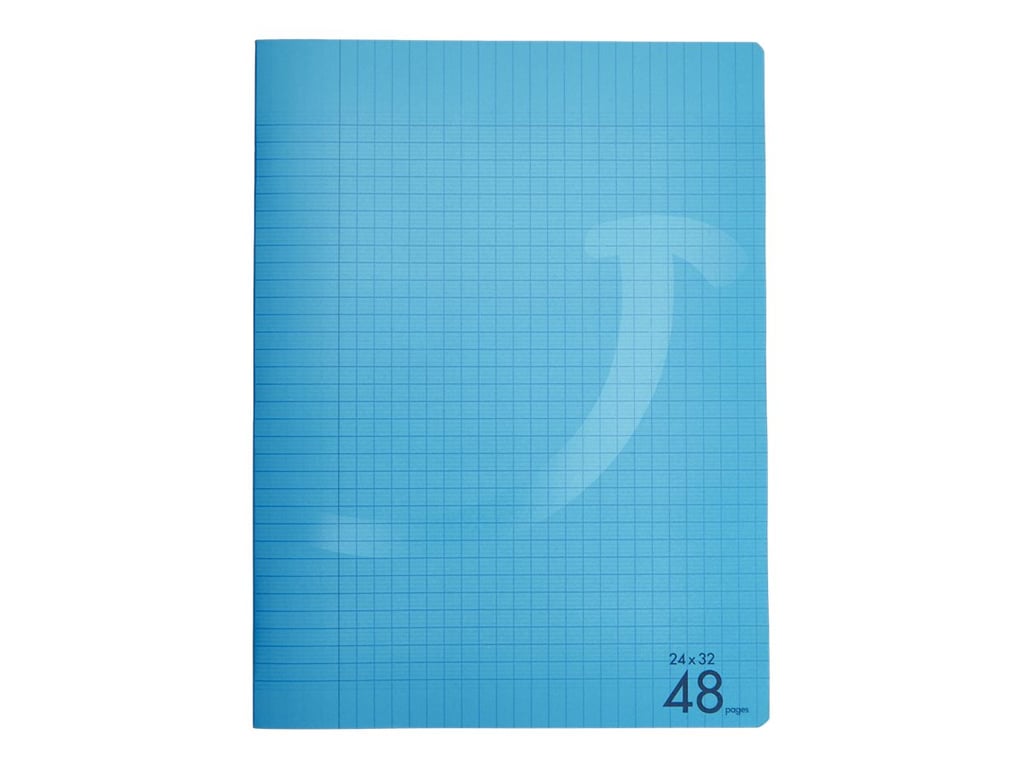 Cahier - 24 x 32 cm - 48 pages grands carreaux - Bleu clair - Cultura ...