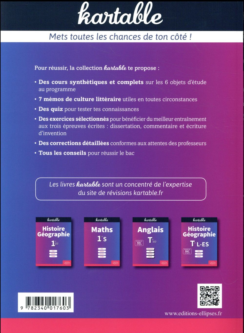 Français - 1re toutes séries - annales du bac corrigées - fiches mémos ...