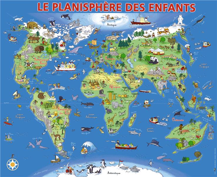 Le planisphère des enfants : Collectif - Livre primaire | Cultura