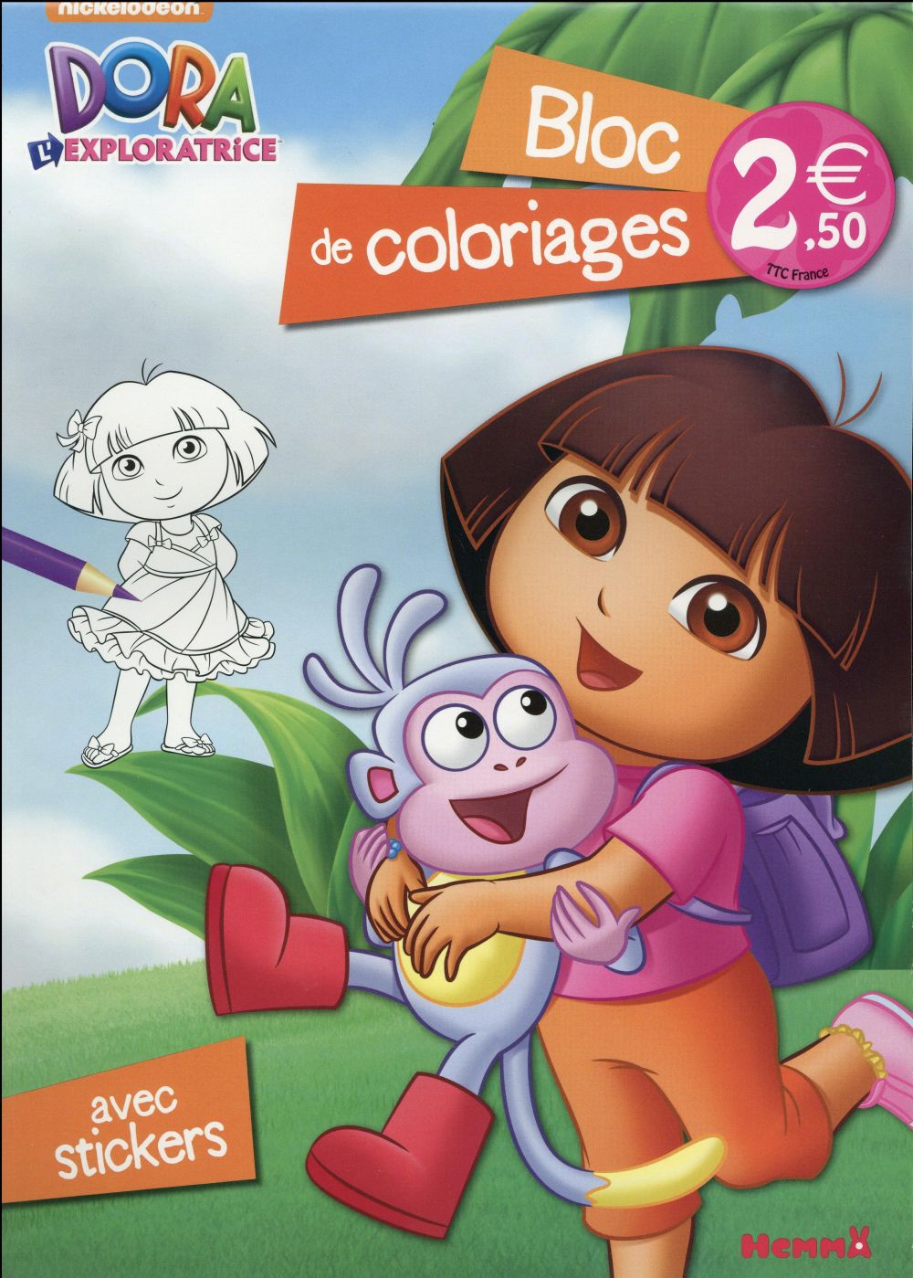 Dora l'exploratrice - bloc de coloriages avec stickers : Collectif ...