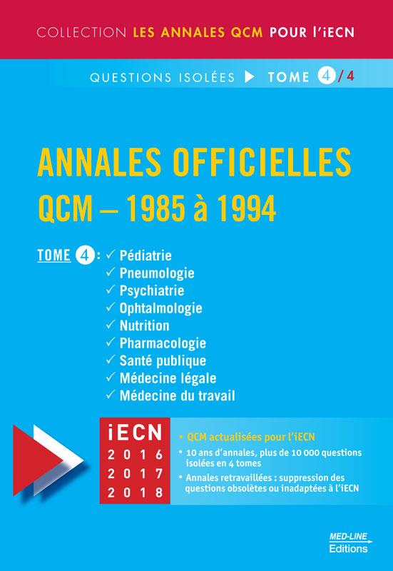 Annales officielles - qcm (édition 1985/1994) t.4 : David Perrot ...