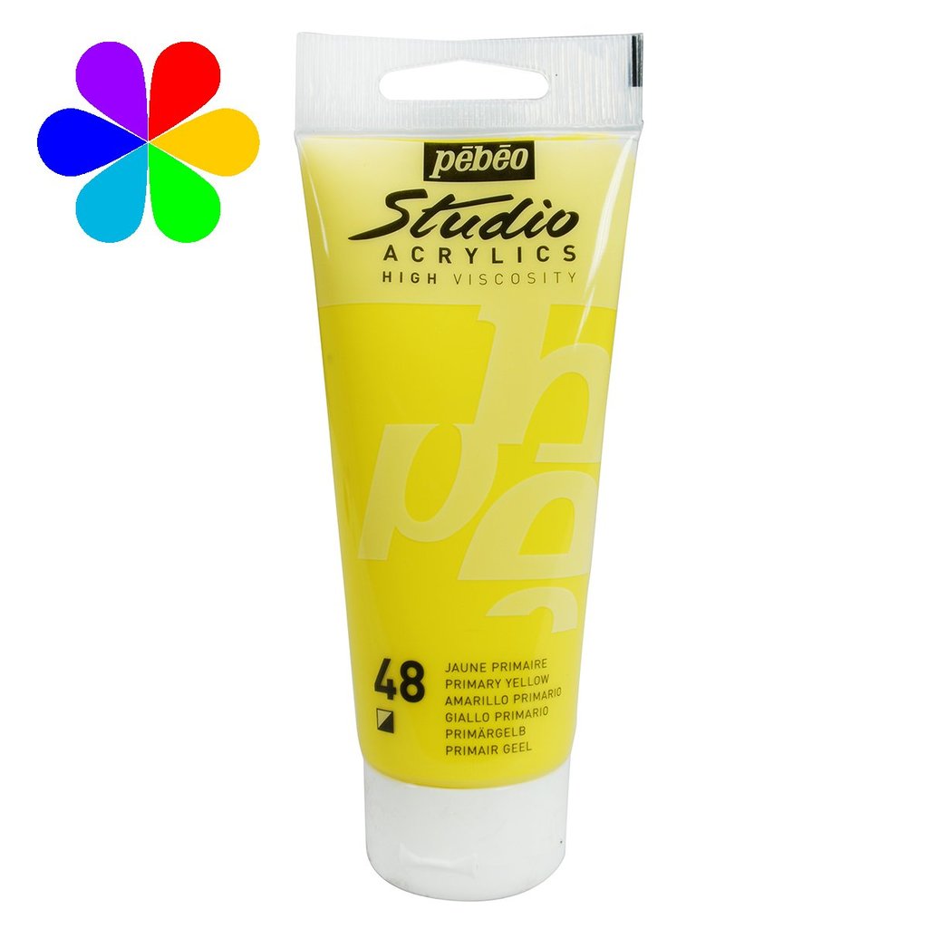 Peinture Acrylique Pébéo Studio High Viscosity - 100 ml - jaune ...