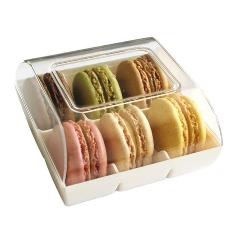 Boîte 6 macarons - blanche - Cerf Dellier - Présentoirs à Gâteaux ...