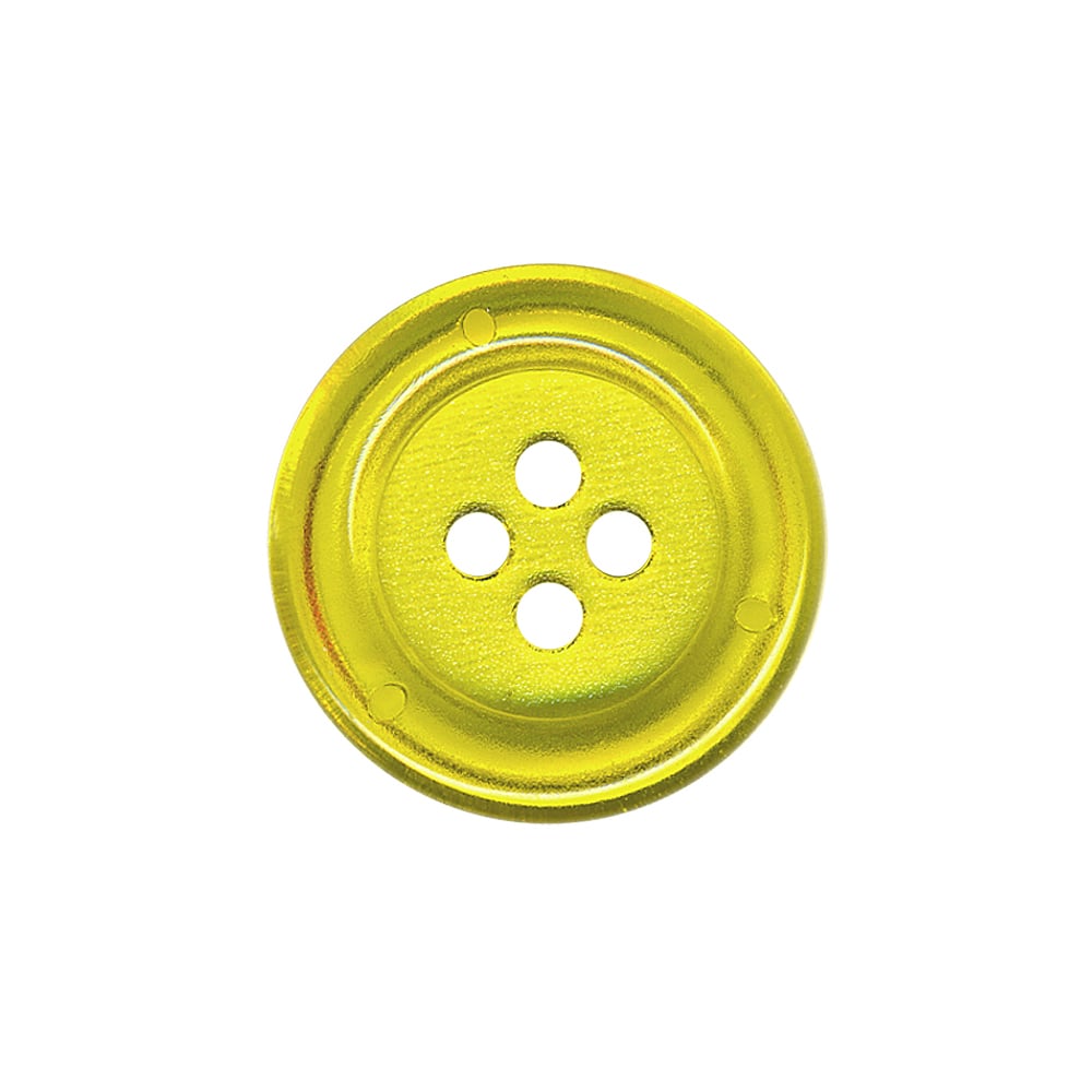 Bouton clown translucide - jaune - 34mm - Unité - Boutons ...