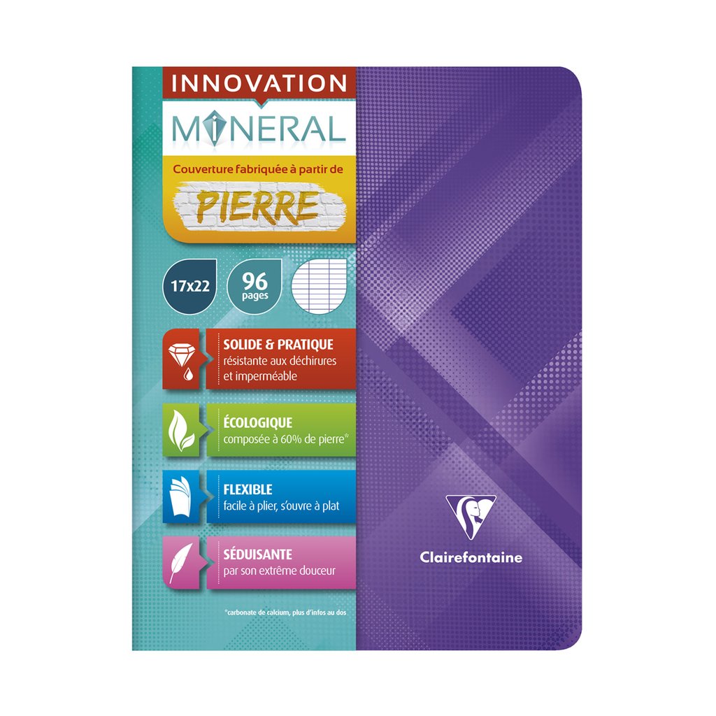 CAH MINERAL 17X22 96P SEY VIOL CAHIER MINERAL 17*22 96P SEYES VIOLET ...