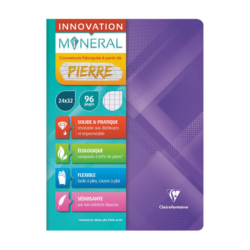 CAH MINERAL 24X32 96P SEY VIOL CAHIER MINERAL 24*32 96P SEYES VIOLET ...