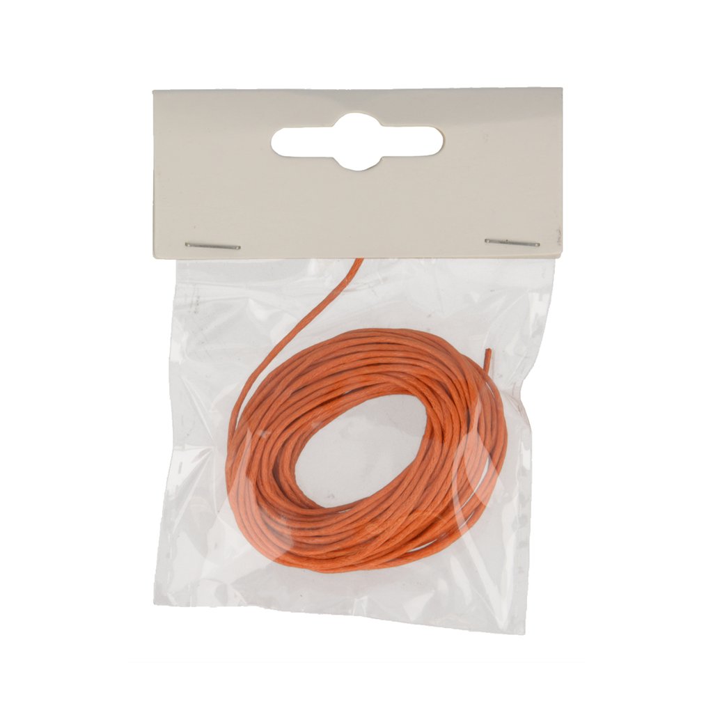 Cordelière - aspect cuir orange - 5m - Cordon ciré - Fils - Cordons ...