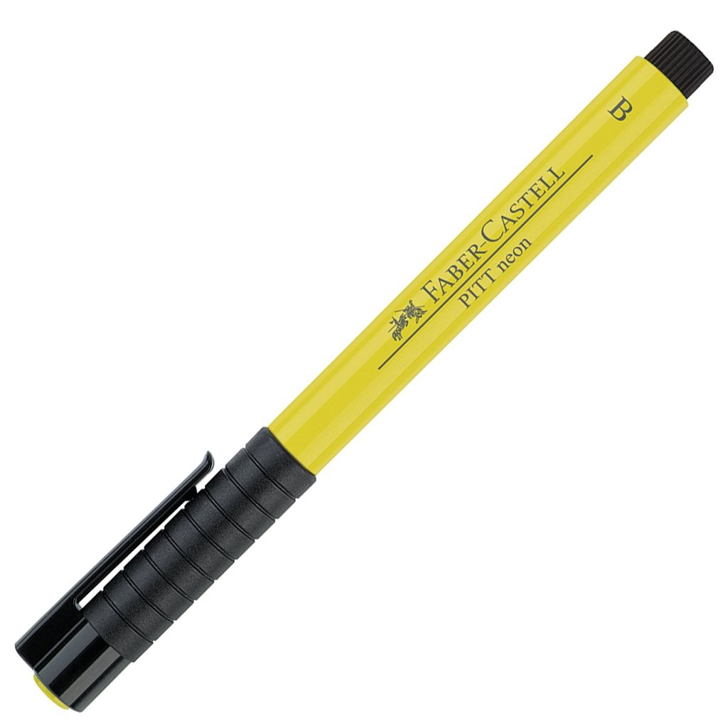 Feutre Pitt Brush neon jaune - Faber Castell - Feutres Arts Graphiques ...