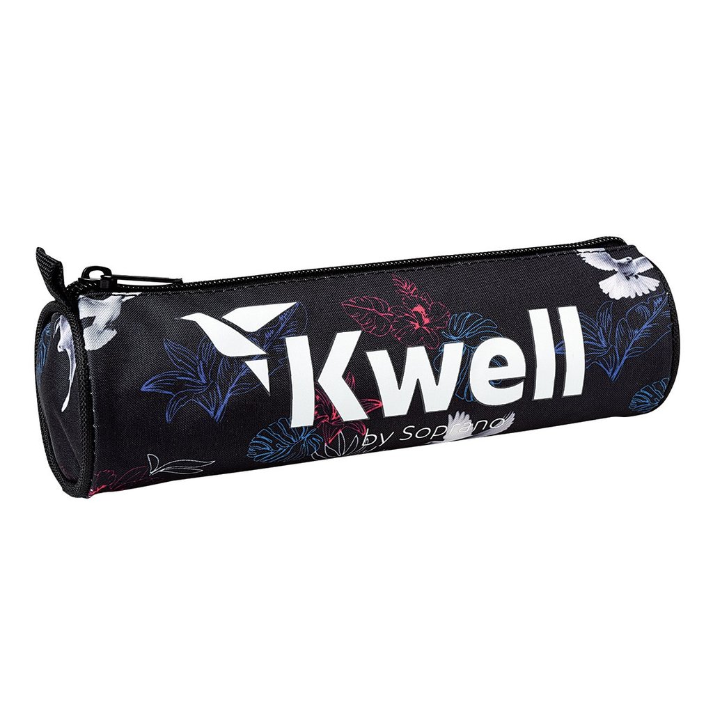 Trousse Kwell - 1 compartiment - Rond - Noir et blanc - Trousses | Cultura