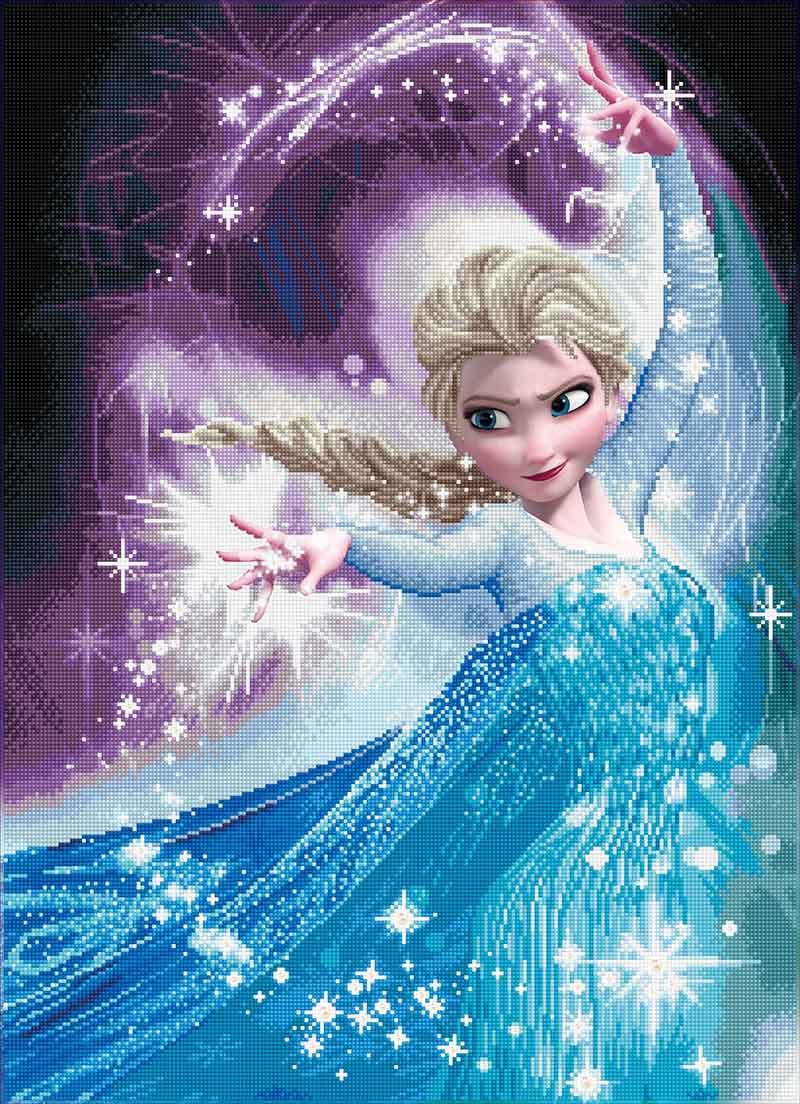 Kit broderie diamant - Diamond Dotz - Elsa Reine des neiges - Broderie ...
