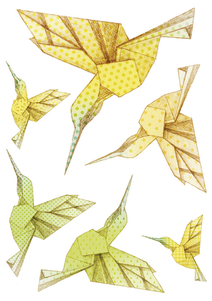 Stickers 25x35cm Origami - Déco murale | Cultura