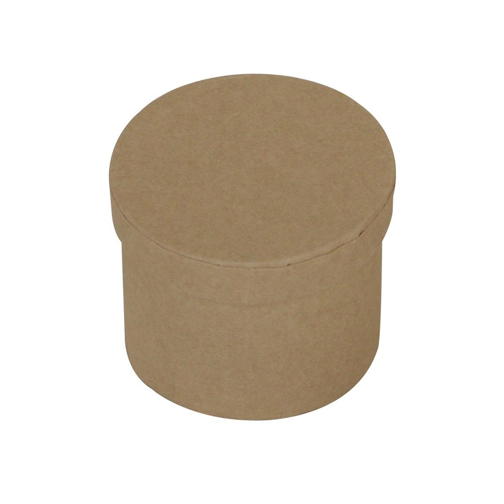 Mini boîte en carton ronde 6x6x4cm - Créalia - Supports Papier mâché et ...