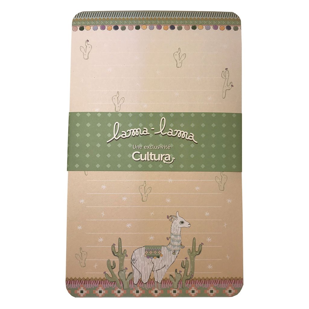 Bloc-notes - 10 x 17 cm - Décodélire - 100 pages lignées - Lama ...