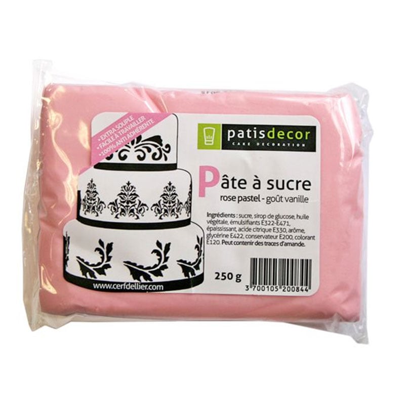 Pâte à sucre - rose - 250g - Patisdécor - Pâte à sucre | Cultura