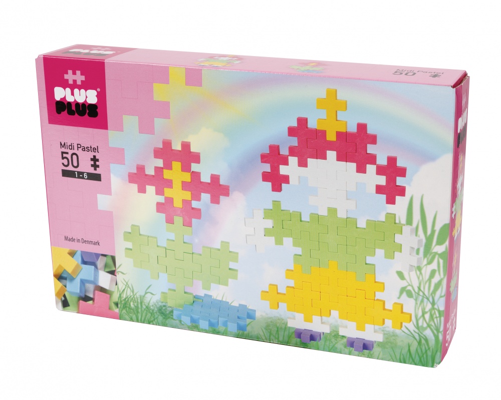 Plus Plus box midi pastel 50 pièces | Cultura