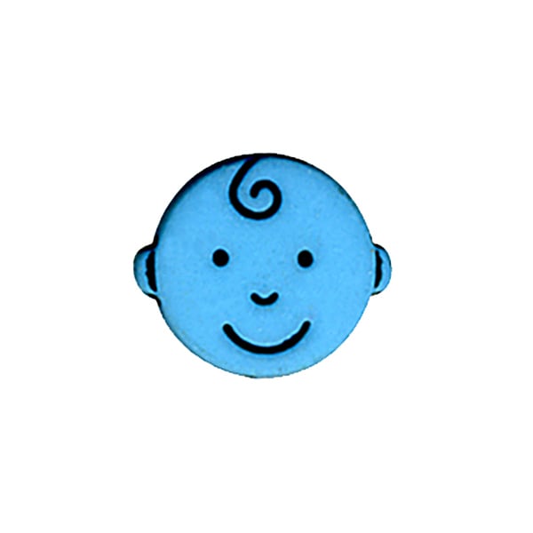Bouton bébé - turquoise - 15mm - Unité - Boutons - Customisation | Cultura