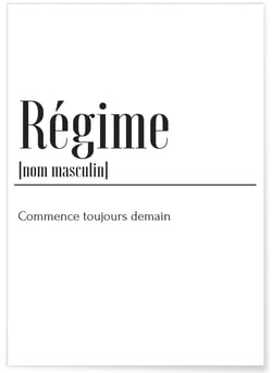 Affiche Définition Régime | A3 : 29,7x42cm- Imagerie Murale ...