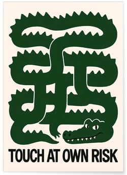 Affiche Crocodile graphique | A3 : 29,7x42cm- Imagerie Murale ...