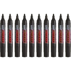 10 marqueurs permanent indélébile Prockey pointe conique noir ...