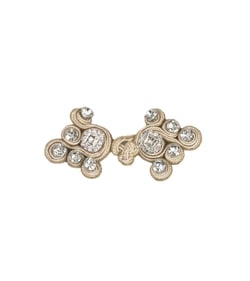 Brandebourg textile strass 75mm beige - Boutons - Customisation textile ...