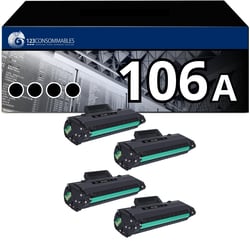 Pack 4 Toners compatibles HP 106A noir - 123CONSOMMABLES- Cartouches d ...