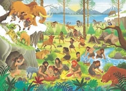 Puzzle 48 pièces - La préhistoire- Livres sonores pour enfants et tout ...