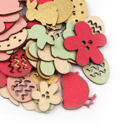 Confettis en bois colorés x 40 – Collection Pâques - Créalia ...