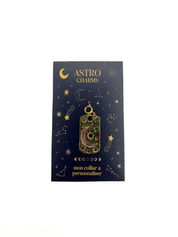 Charm astro plaque Lune - Mon collier à personnaliser - L'Univers de la Perle | Cultura