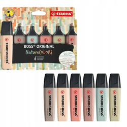Surligneur STABILO BOSS ORIGINAL - Nature Colors - 6 pièces ...