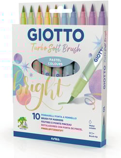 10 Feutres Turbo soft brush pastel - Giotto | Cultura