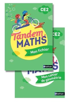 Tandem : mathématiques - CE2 - fichier de l'élève + cahier de géometrie ...