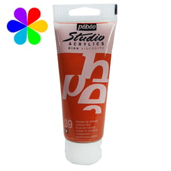 Peinture Acrylique Pébéo Studio High Viscosity - 100 ml - rouge de ...