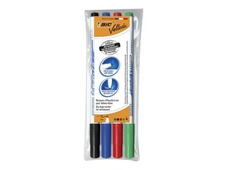 Lot de 8 stylos-feutres effaçables à sec - Velleda - Pointe ogive fine ...