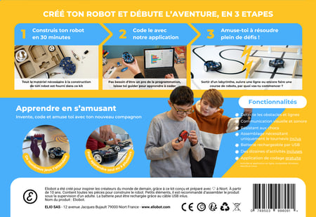 Eliobot : robot à construire et à programmer - Jeux Codage et robotique - Jeux scientifiques ...
