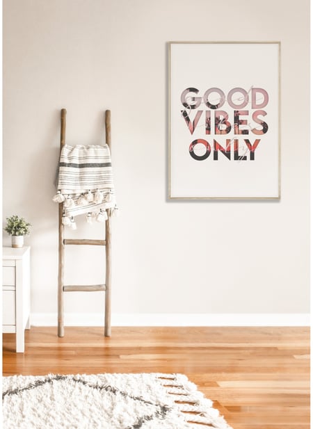 Affiche Good vibes only | A3 : 29,7x42cm- Imagerie Murale - Encadrement ...
