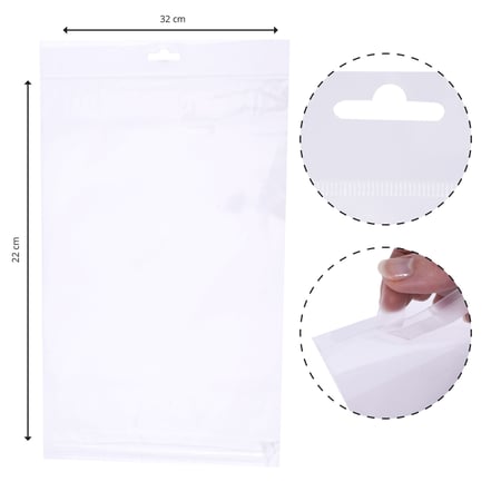 Vaessen Creative Sachets Plastique Eurolock A4 Transparent 100pcs | Cultura