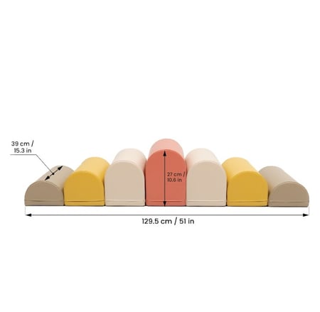 Parcours Motion 7 en mousse rose pastel- Jeux à tirer, trainer et ...