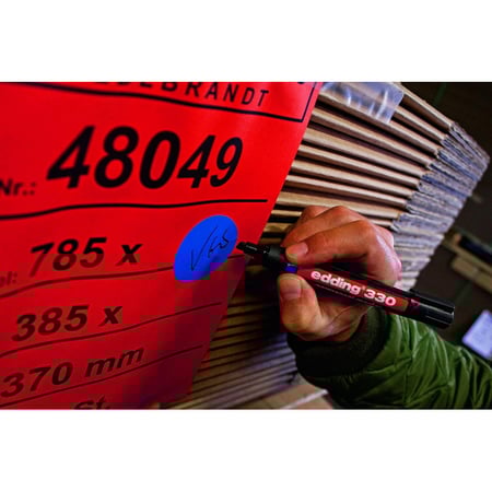 3 marqueurs - Bleu, noir, rouge - Indélébile - Permanent - Pointe ...