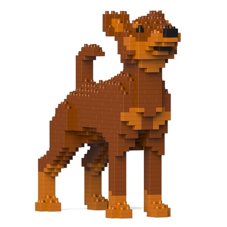 Chien Pinscher Nain marron Taille standard | JEKCA | 14 ans et +- Jeux ...