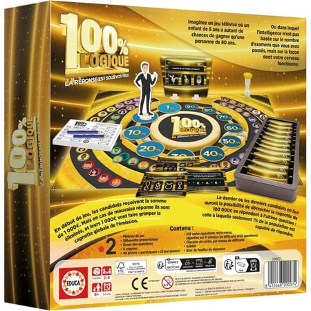 100 pourcent logique jeu de societe - Jeux classiques | Cultura