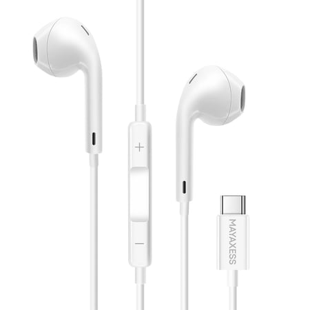 Mayaxess Écouteurs Filaires USB-C pour Galaxy S23 Plus avec Micro ...