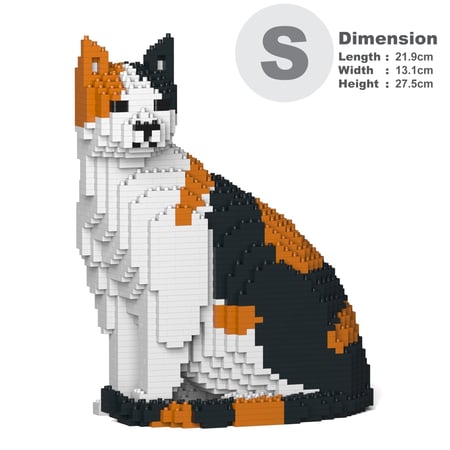 Chat Calico assis | JEKCA | 14 ans et +- Jeux de construction | Cultura