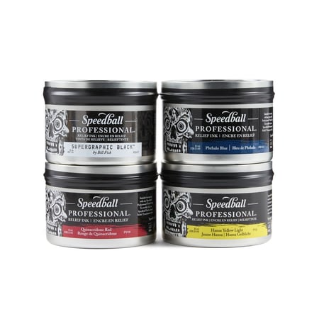 Set d'encre professionnelle pour gravure en relief - Speedball | Cultura