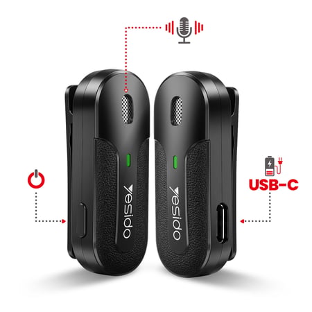 Yesido Double Micro sans Fil Lightning avec MEMS 2.4GHz et Étui 600mAh ...