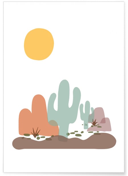 Affiche Désert Transparent | A3 : 29,7x42cm- Imagerie Murale ...