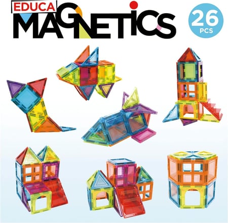 Educa Magnetics 26 pièces - Jeux de construction | Cultura